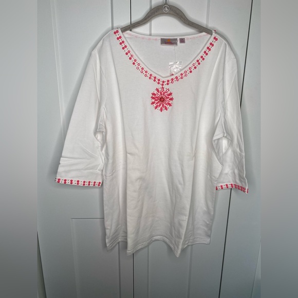 Quacker Factory | Tops | Nwt Quacker Factory Beaded Embellished Top ...